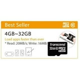 Transcend 4GB MicroSDHC Class10 Memory Card with Adapter 30 MB/s TS4GUSDHC10 - Walmart.com