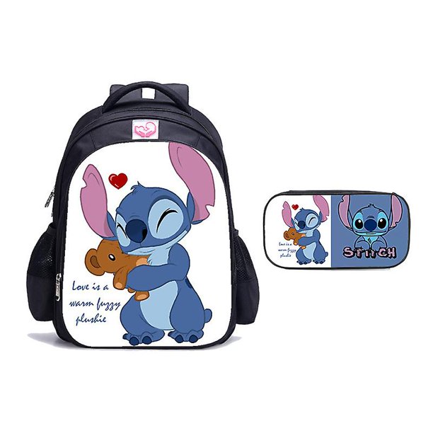 Lilo & Stitch School Bag Backpack Cartoon Waterproof Backpack And Pen ...