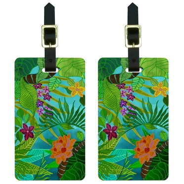 Tropical Deserted Island Beach Ocean Luggage Tags Suitcase ID, Set of 2 ...