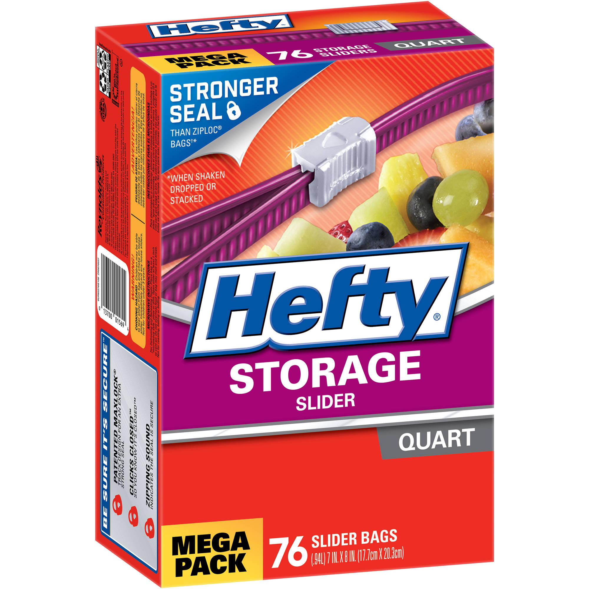 Hefty Slider 1 Quart Storage Bags 76 Count Walmart hefty-slider-1-quart-storage-bags-76-count-walmart