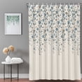 Bathroom Shower Curtain Vintage Farm Grey Blue Fallen Flower Vine ...