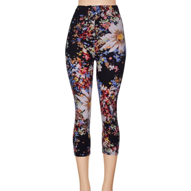 ViV Collection Printed Brushed Capri Flower Burst Regular - Walmart.com