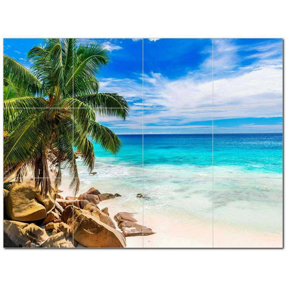 Beach Ocean Ceramic Tile Mural Kitchen Backsplash Bathroom Shower ...