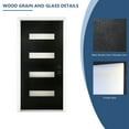 36x80 Mahogany Wood Grain Texture Fiberglass Front Door, Left Inswing ...