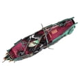 ishantech Sunken Pirate Ship Aquarium Decoration, Simulated Fish Tank ...