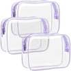 Set of 4 TSA Clear Toiletry Bags with Empty TSA Approved Travel ...