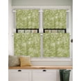 Sage Green Geometric Art Short Blackout Curtains 30 Inch Long,Abstract ...