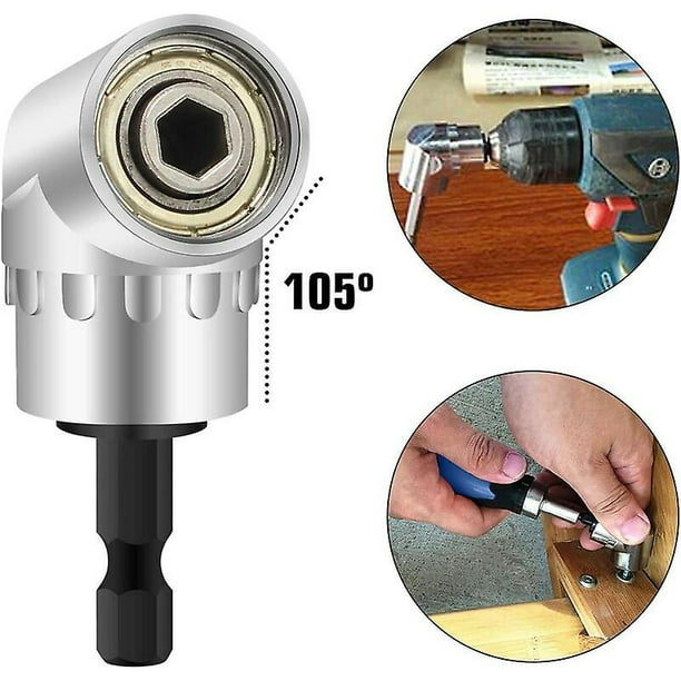 Piece Right Angle Drills Angled Adapter Driver And Screwdriver Drill Attachment With Magnetic ...