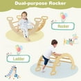 Costway Indoor Playset - 3-in-1 Wooden Climbing Structure for Kids with ...