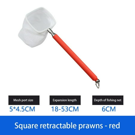 Aquarium Decorations Fish Shrimp Skimming Net Fine Mesh Extendable ...