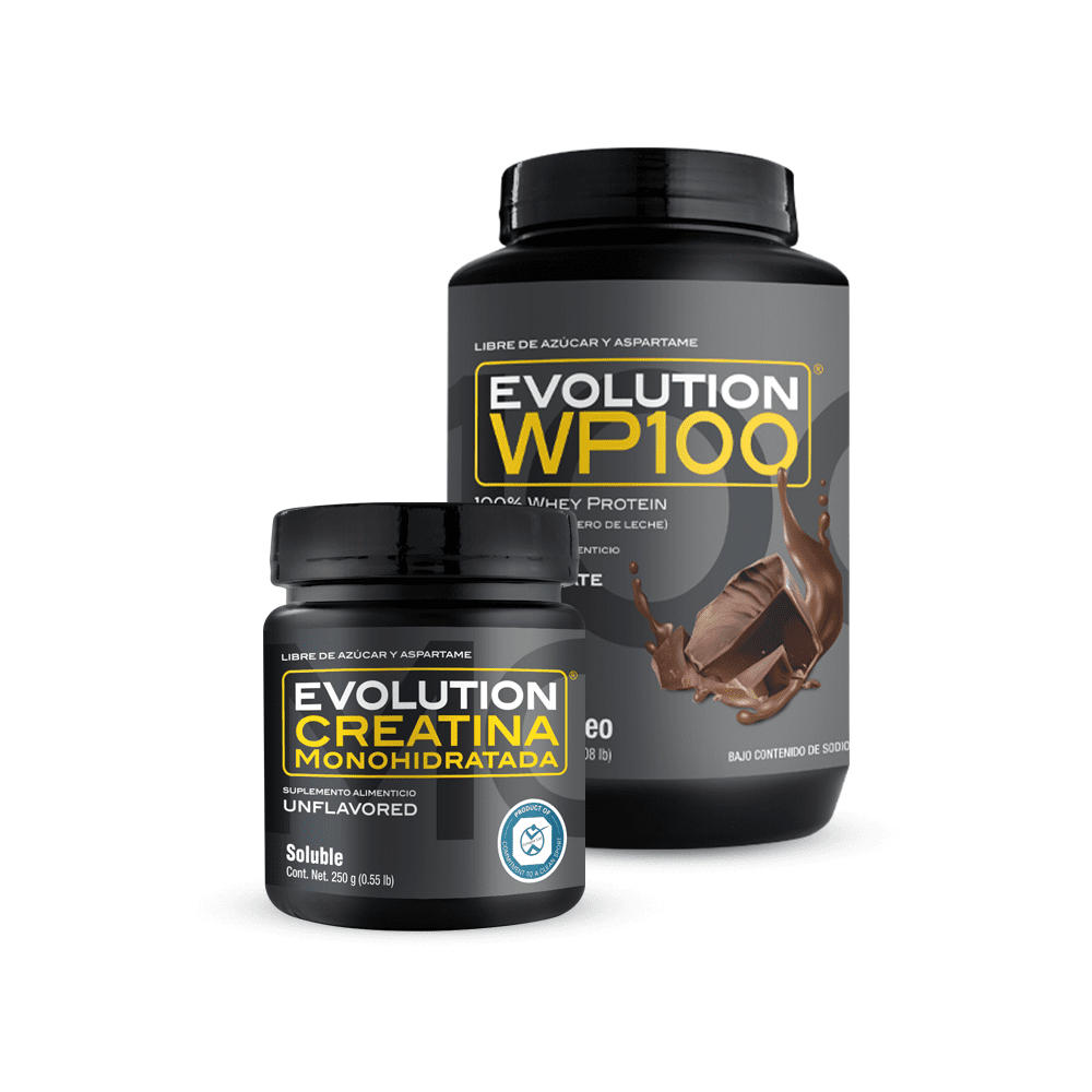 Combo Evolution Proteína WP100 Chocolate 1400 g + Creatina 250 g ...