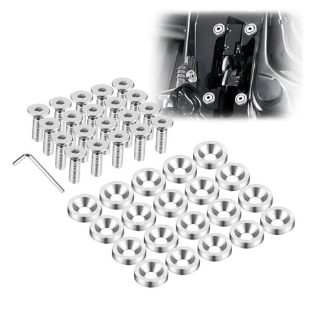 TOMALL 20Pcs Billet Aluminum Fender Washer Bolt Engine Bay Dress Up ...