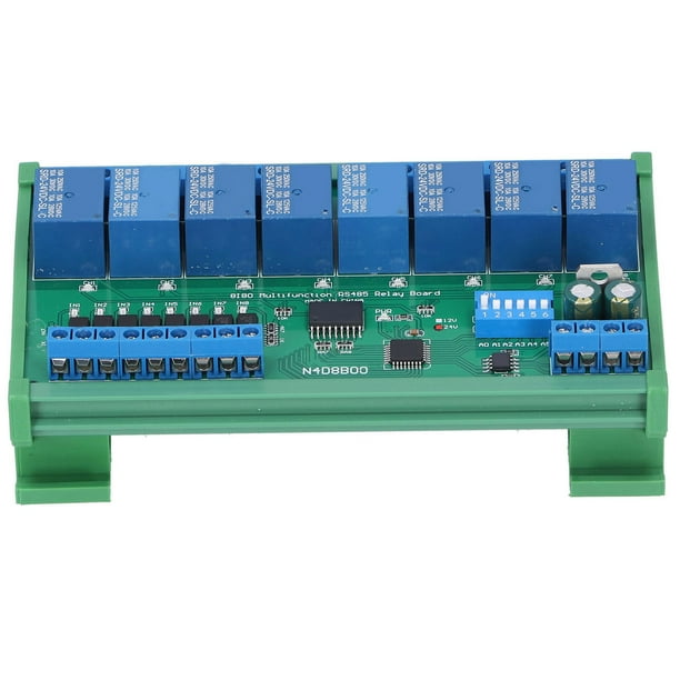 DIN35 Rail Board, 8 Input 8 Output 24V RS485 Relay Module For 64 Devices In Parallel - Walmart.ca