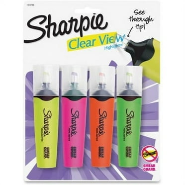 Sanford 2090626 Sharpie Clear View Stick Highlighter with See-Through Chisel Tip, Assorted Color ...