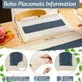 Boho Placemats 4/6/8 Set of Round Woven Placemat Macrame Style Bicolor ...