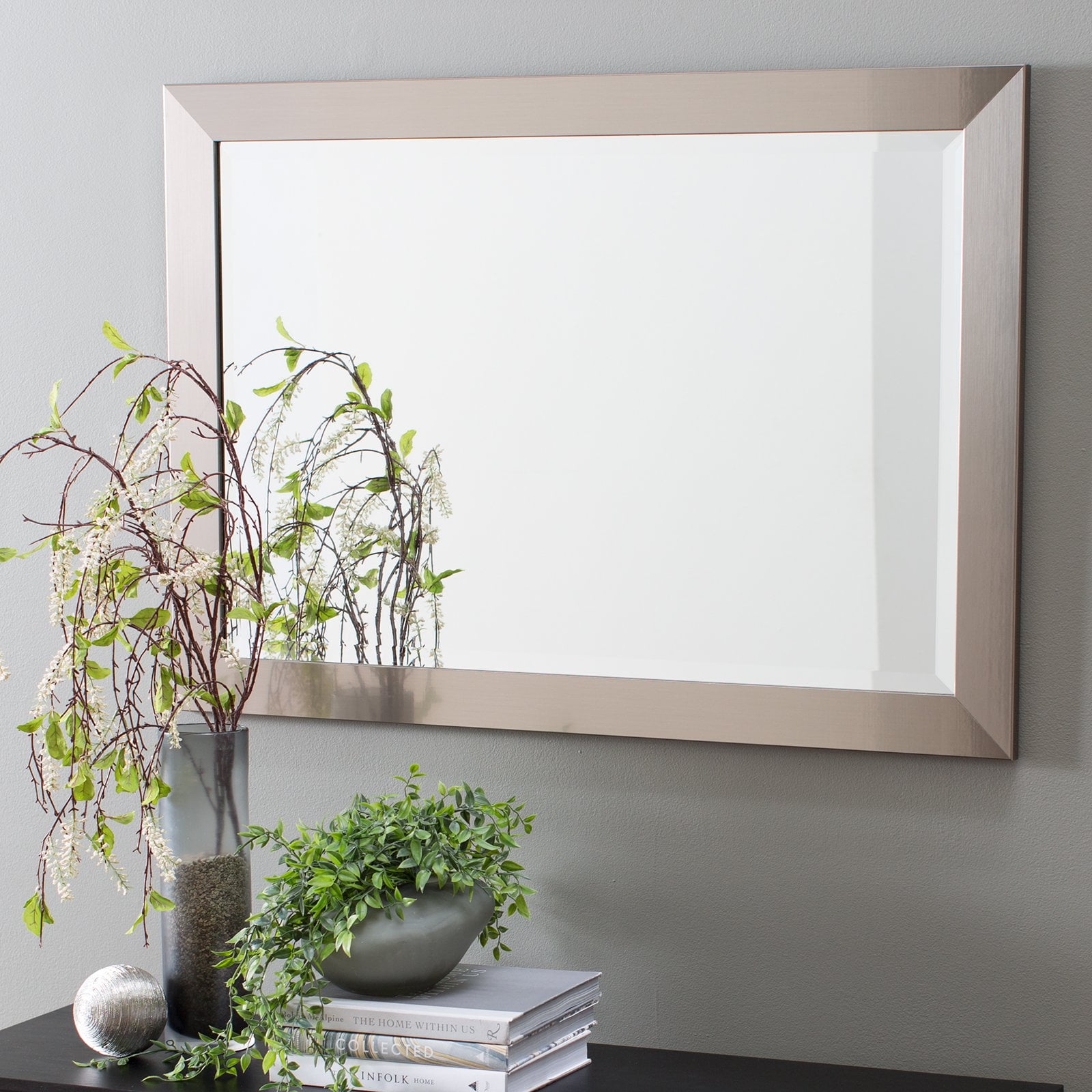 Hitchcock Butterfield Nickel Silver Urban Metro Mirror - Walmart.com