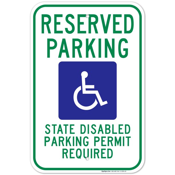 Washington Handicap Parking Sign, Reserved Parking State Disabled ...