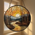 Weeping Willow Tree Round Suncatcher – Stained Glass Style Nature ...