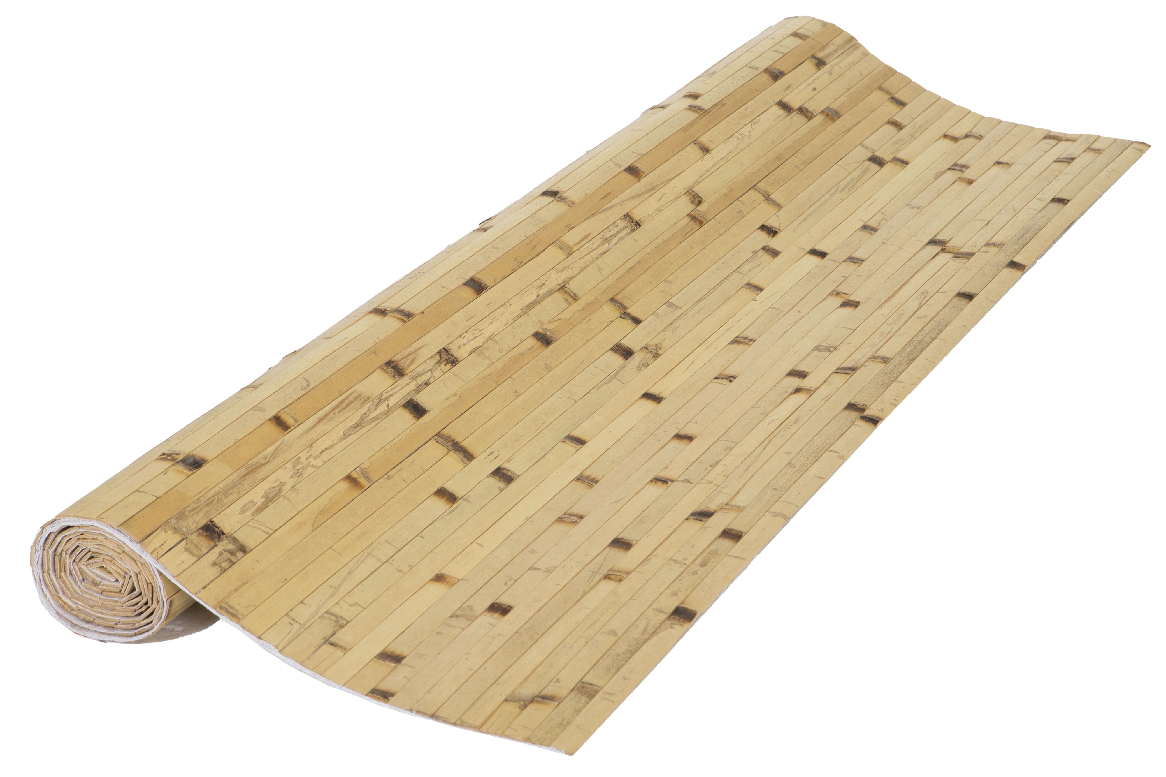 Backyard X-Scapes 4 ft H x 8 ft L Bamboo Wall Panel Natural Raw Burnt ...