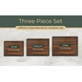 Black Walnut 3 piece Cutting Boards with black walnut stand - Walmart.com