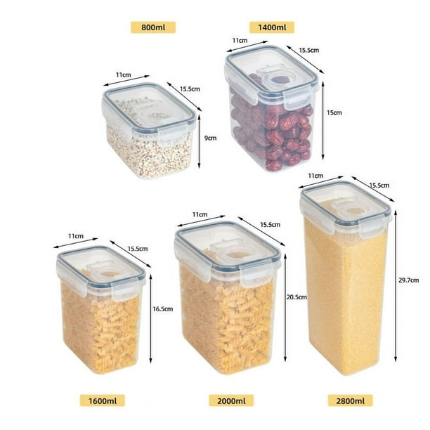 Five-piece set of six-piece set of transparent plastic open cover rice ...
