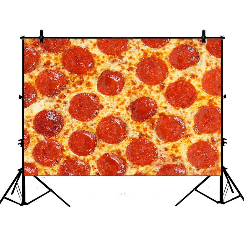 PHFZK 7x5ft Pizza Backdrops, Italian Classic Pepperoni Pizza ...