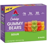 Atkins, Gummy Bears, Sour 6 Count, Low Sugar Keto Snack - Walmart.com