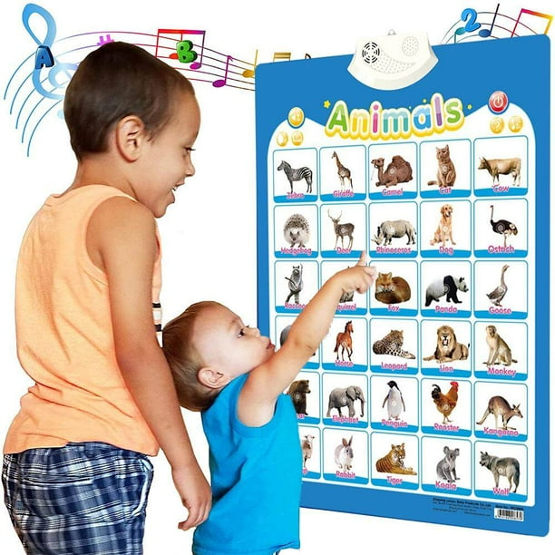 English Preschool Poster Numbers Sound Interactive PVC Wall Electronic ...