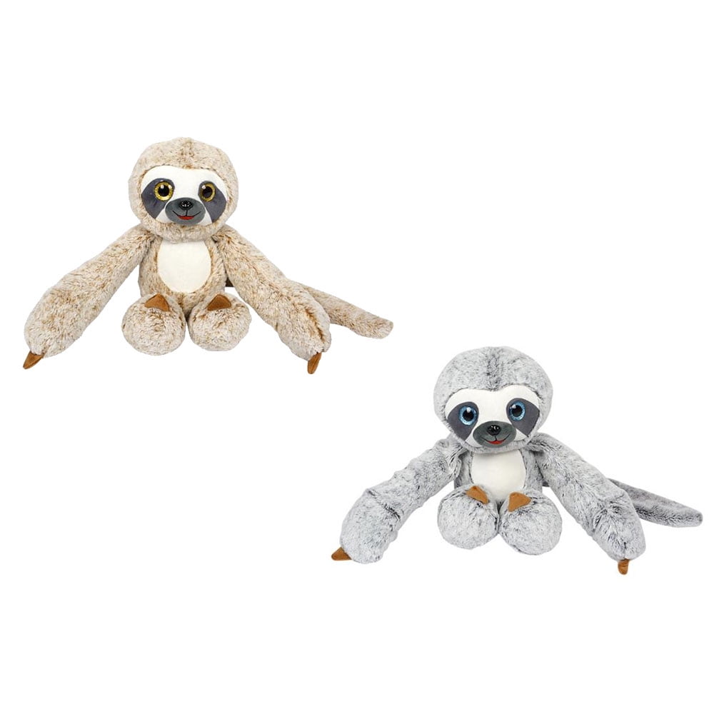 Adventure Planet Plushes - SET OF 2 NATURAL SLOTHS (Brown & Gray)(7.5 ...