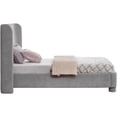 Bowery Hill Contemporary Light Grey Chenille Fabric Twin Bed - Walmart.com