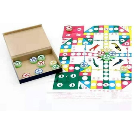 NC Chinese Creative Wood Box Five-in-a-Row Aeroplane Chess Animal ...