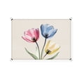 Colorful Tulips Sun Shade Sail 6.5'X10' Abstract Flowers UV Block ...
