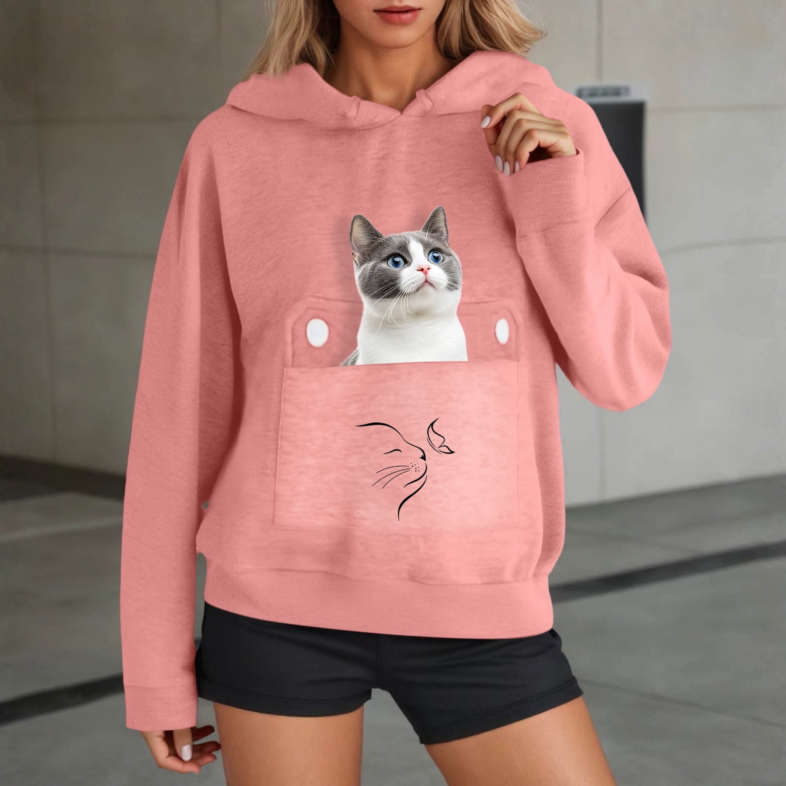 Click here for Chaochao Pet Cat Small Day Pouch Hoodie Holder Car... prices