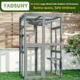 64 Inch Catio Outdoor Cat Enclosure, Large Cat House for Outdoor Cats ...