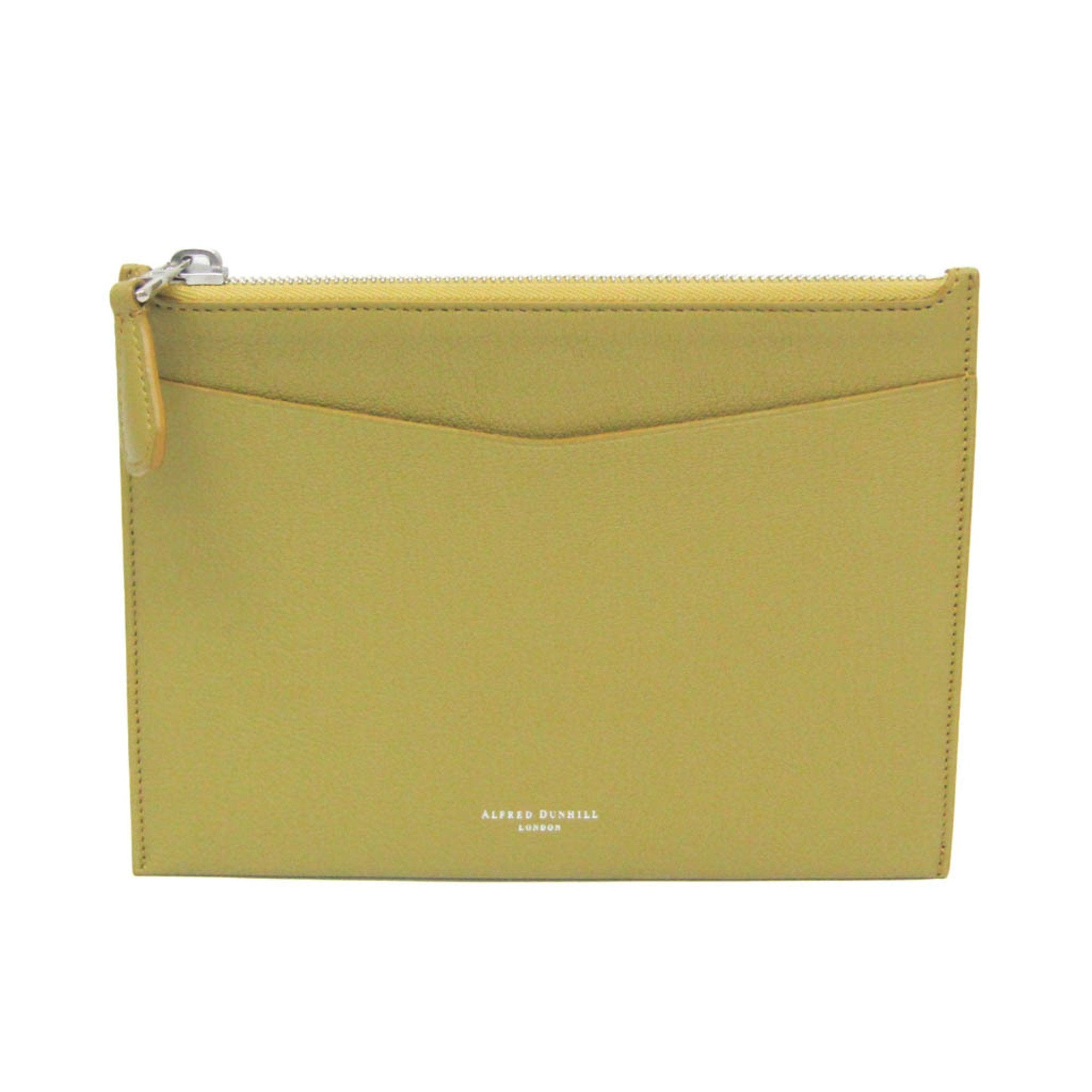 Pre-Owned Dunhill Duke Zip Pouch Men,Women Leather Clutch Bag,Pouch ...