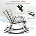 Gymax 2-Piece Heavy-Duty Metal Rocking Chair Set, Anti-Slip, Outdoor ...
