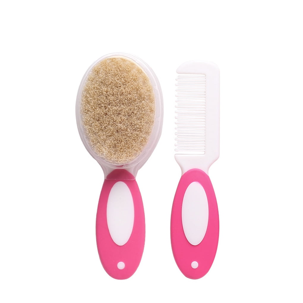2PCS/Set Lovely Newborn Baby Brush Soft Baby Comb Head Scalp Massager ...