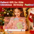 16-Inch Neon LED Writing Board, Rechargeable Acrylic Dry Erase Drawing ...