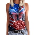 SOFTCCLO America 250 shirt Women Sleeveless V Neck Independence Day ...