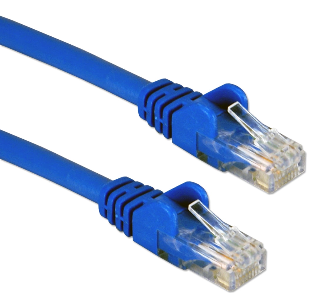 QVS 3-Pack 7ft CAT6/Ethernet Gigabit Flexible Molded Blue Patch Cord ...