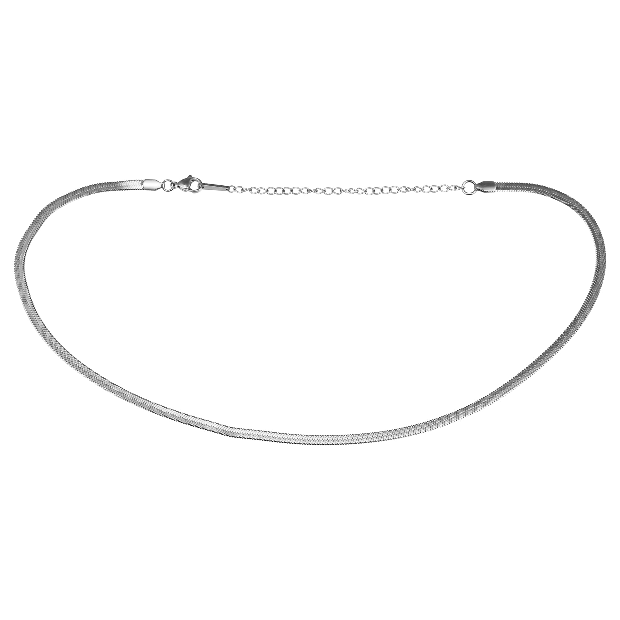 Click here for Unique Bargains Vocoste Silver Plated Flat Snake C... prices