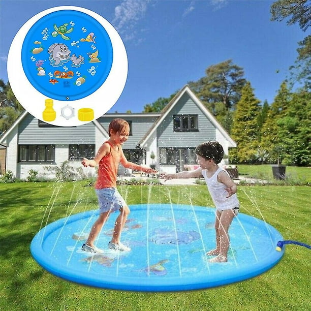 3 Sizes Kids Inflatable Sprinkler Splash Pad Play Mat Pool Outdoor ...