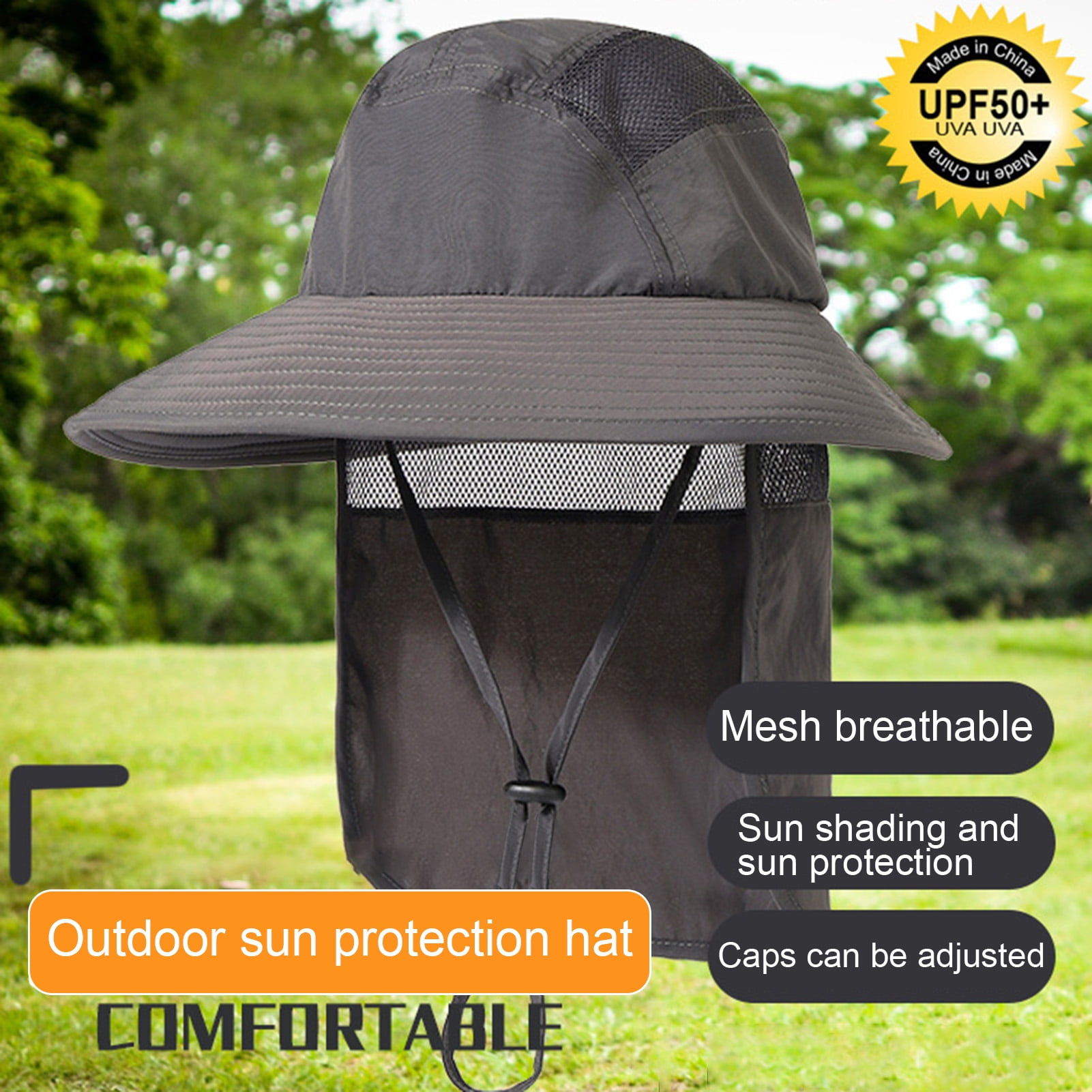 Reheyre Wide Brim Unisex Sun Hat - Breathable and Adjustable - UV ...