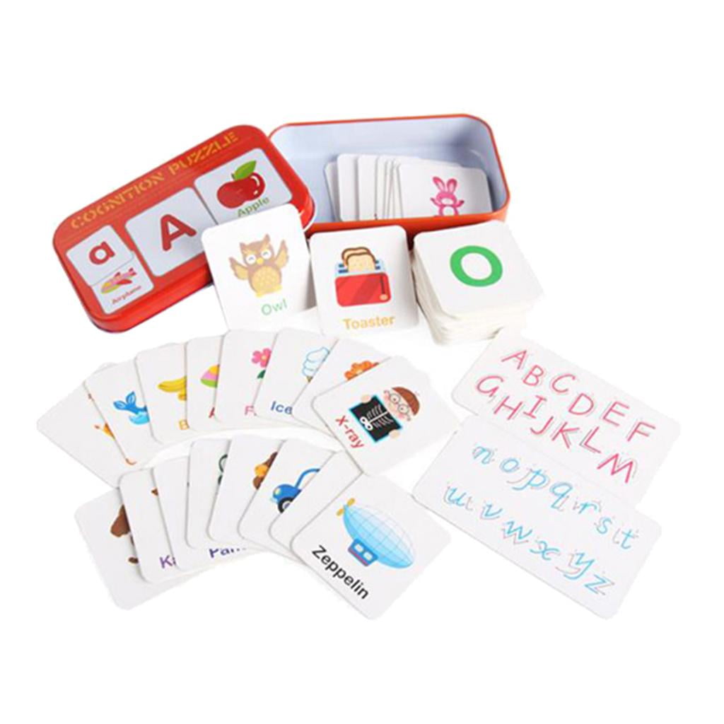 Alphabet Flash Cards Set - for Early Learning, Uppercase And Lowercase ...