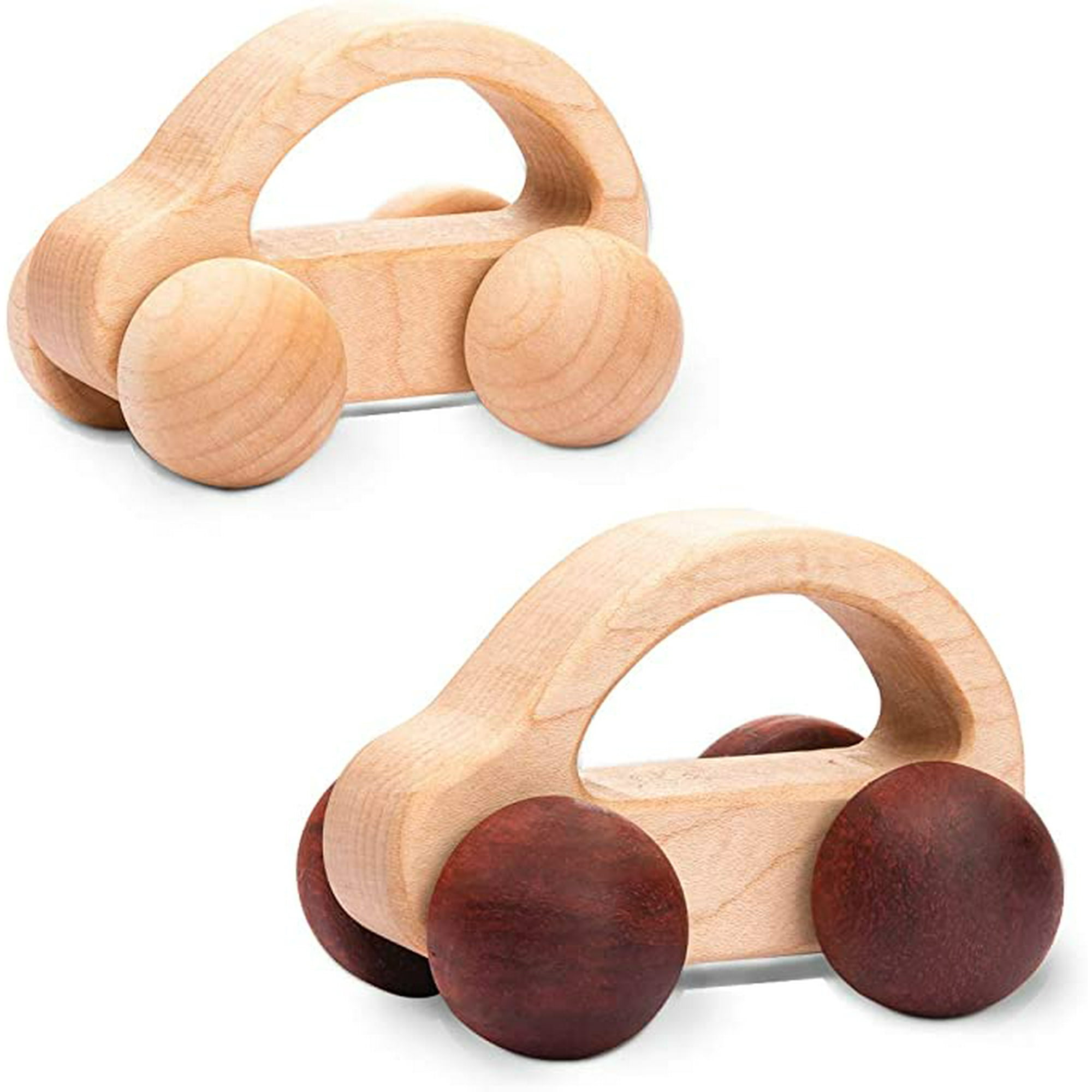 Click here for Junzhexiangsheng Wooden Toy Car 2pc Organic Wood T... prices