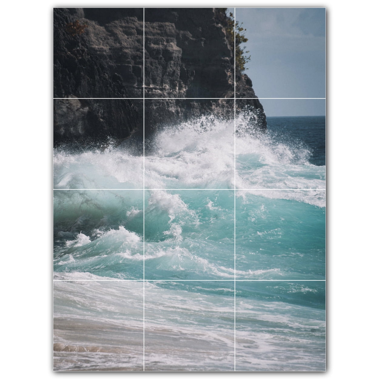 Picture-Tiles.com: Waves Ceramic Tile Wall Mural WAL501155-34S. 12.75"W ...