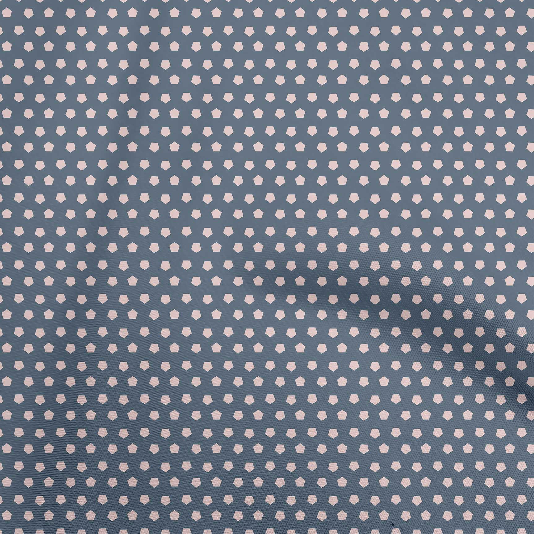 oneOone Cotton Cambric Dusty Blue Fabric Geometric Sewing Material ...