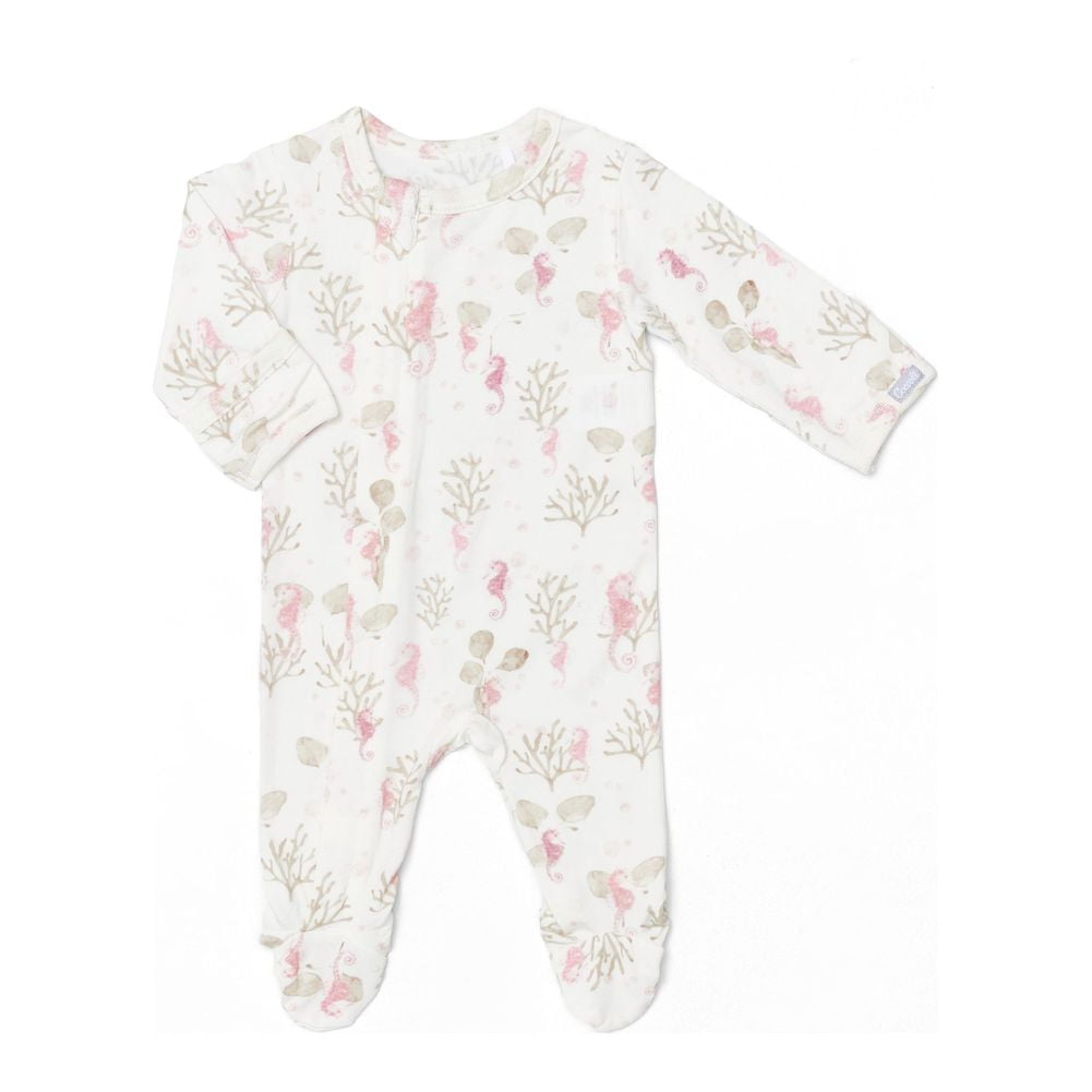 Click here for Coccoli Cotton-Modal Zippered Footie Sleeper - Sea... prices