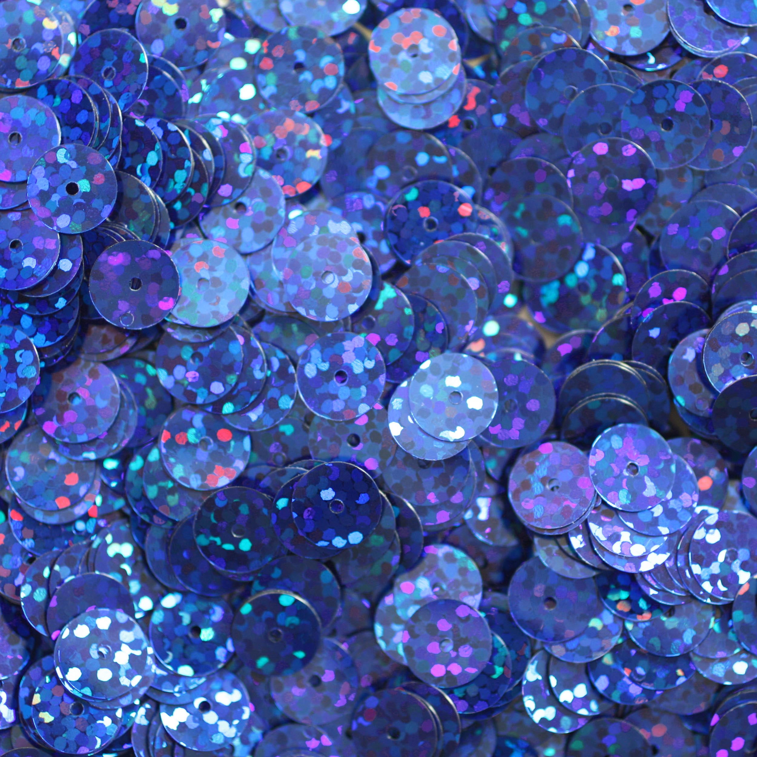 Royal Blue Sequins 8mm Hologram Glitter Multi Reflective Metallic Made ...