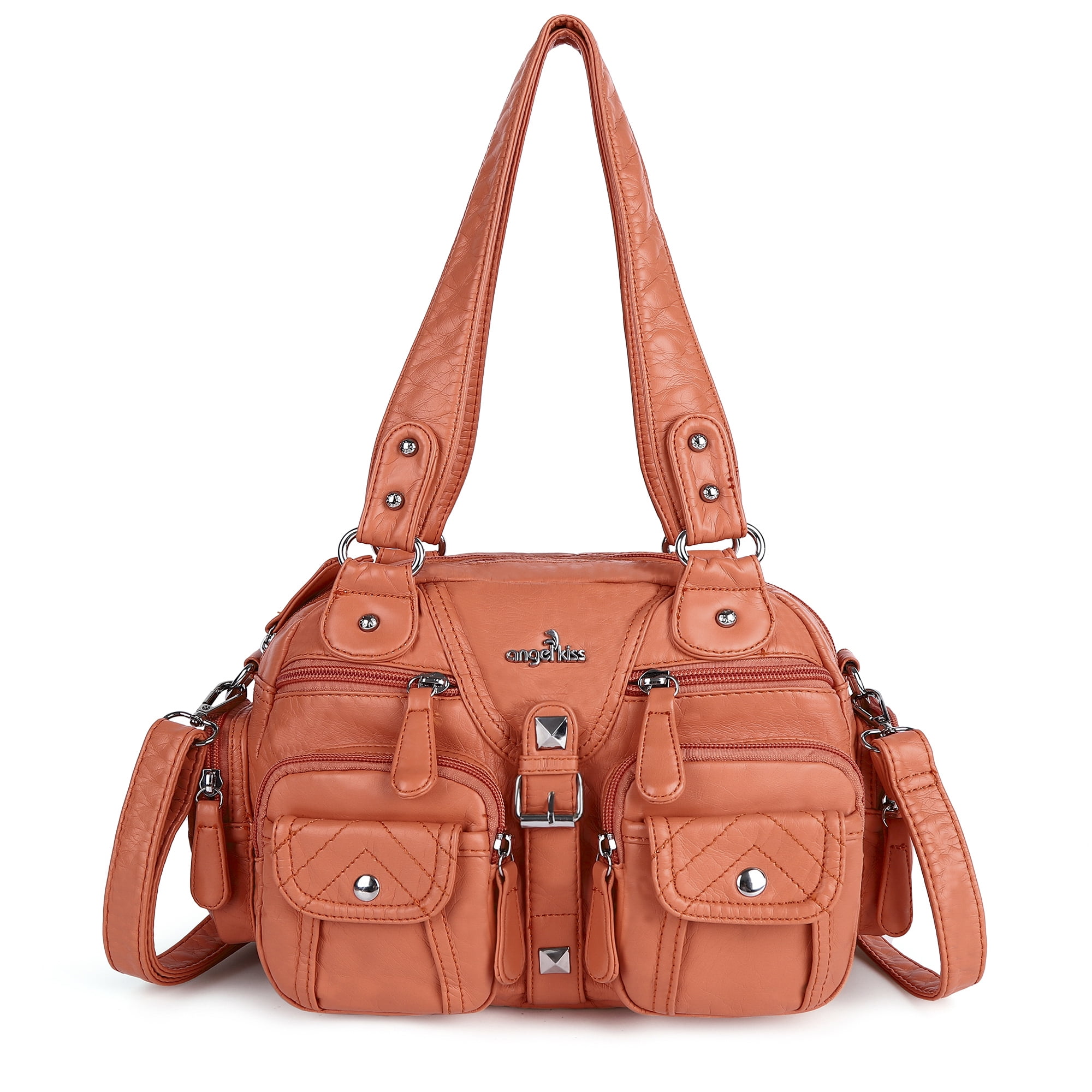 Angel Kiss Small Hobo Purses for Women Soft Vegan Leather Shoulder Bags ...